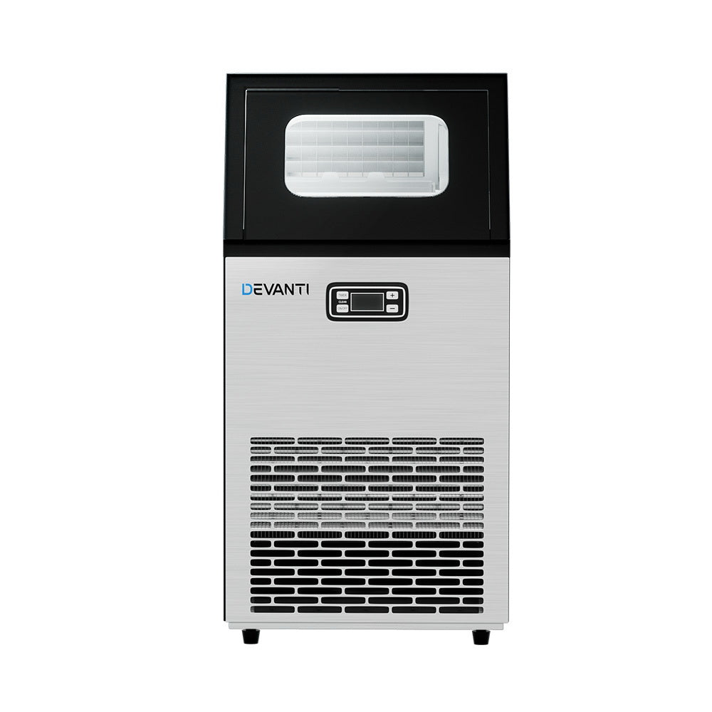 Devanti Commercial Ice Maker Machine 45kg Ice Cube Tray Bar Stainless Devanti Commercial Ice Maker Machine 45kg Ice Cube Tray Bar Stainless
