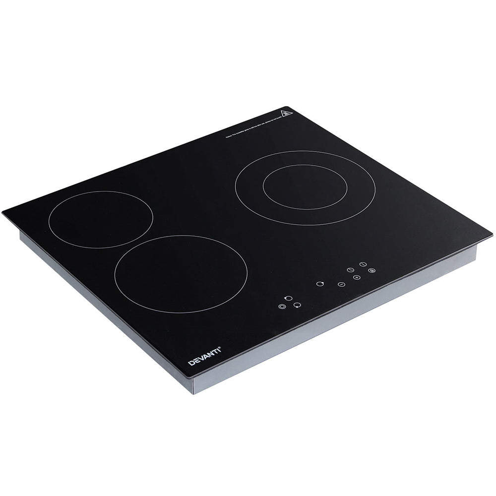 Devanti Electric Ceramic Cooktop 60cm Kitchen Cooker 4 Burner Hob Touc