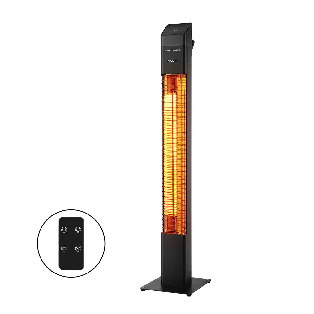 Devanti Radiant Tower Heater Electric Portable Remote Control 2000W He
